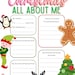 Printable Christmas All About Me Worksheet - Etsy