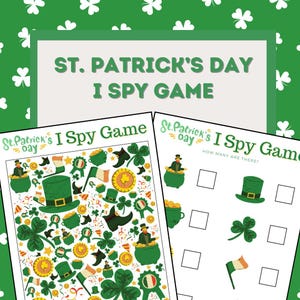 Printable St. Patrick's Day I Spy Game - Etsy
