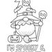 Halloween Gnomes Coloring Pages - Etsy