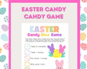 Easter Candy Dice Game | Printable Easter Game | Easter Dice Game ...