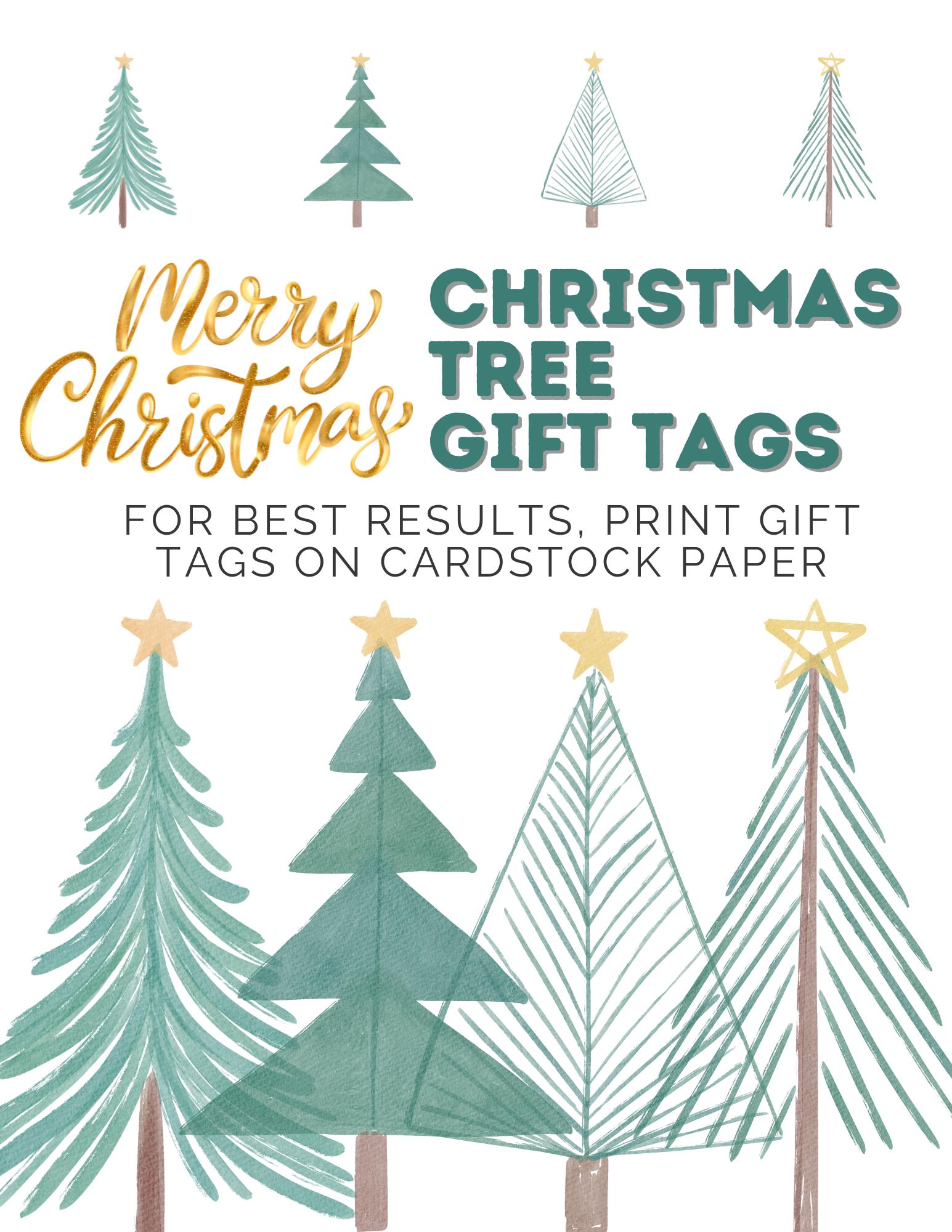Simple Christmas Tree Gift Tags - Etsy