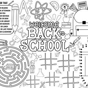5 Printable Back to School Activity Pages (plus 1 Page Answer Key ...