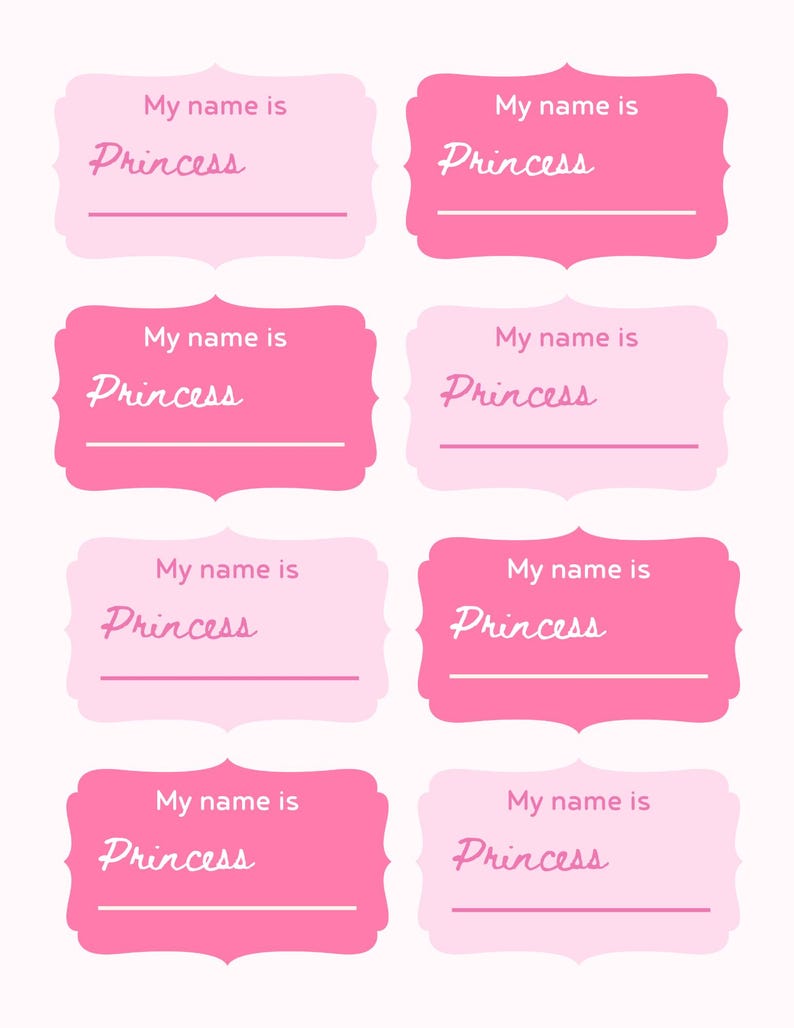 Printable Princess Name Generator - Fun for a Princess Party Game! - Etsy