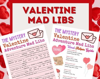 Valentine’s Day Mad Libs Game Printable | Funny Valentine Party Game ...