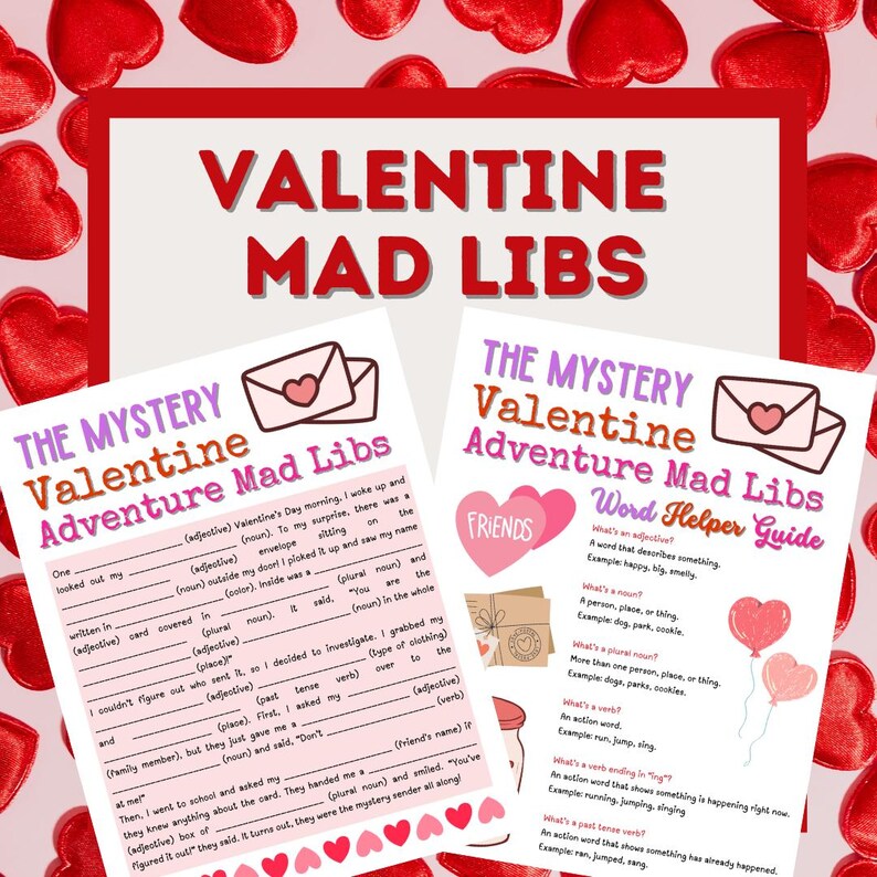 Printable Valentine Mad Libs Game - Etsy