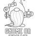 Halloween Gnomes Coloring Pages - Etsy