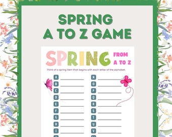 Spring A TO Z Game - Spring Season Word Game - Spring Alphabet Game ...
