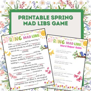 Printable Spring Mad Libs Game - Etsy