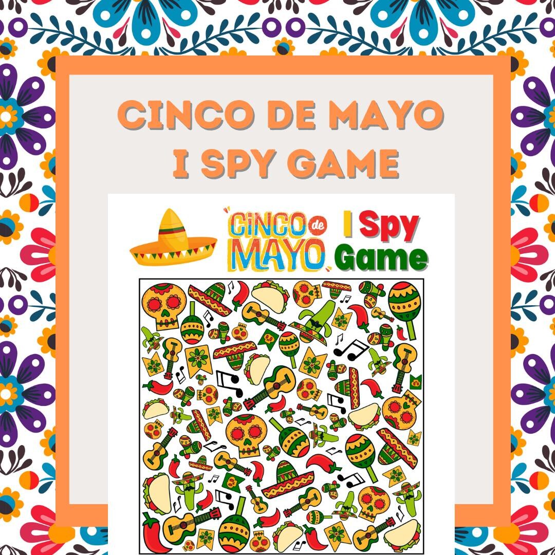 Printable Cinco De Mayo I Spy Game - Etsy