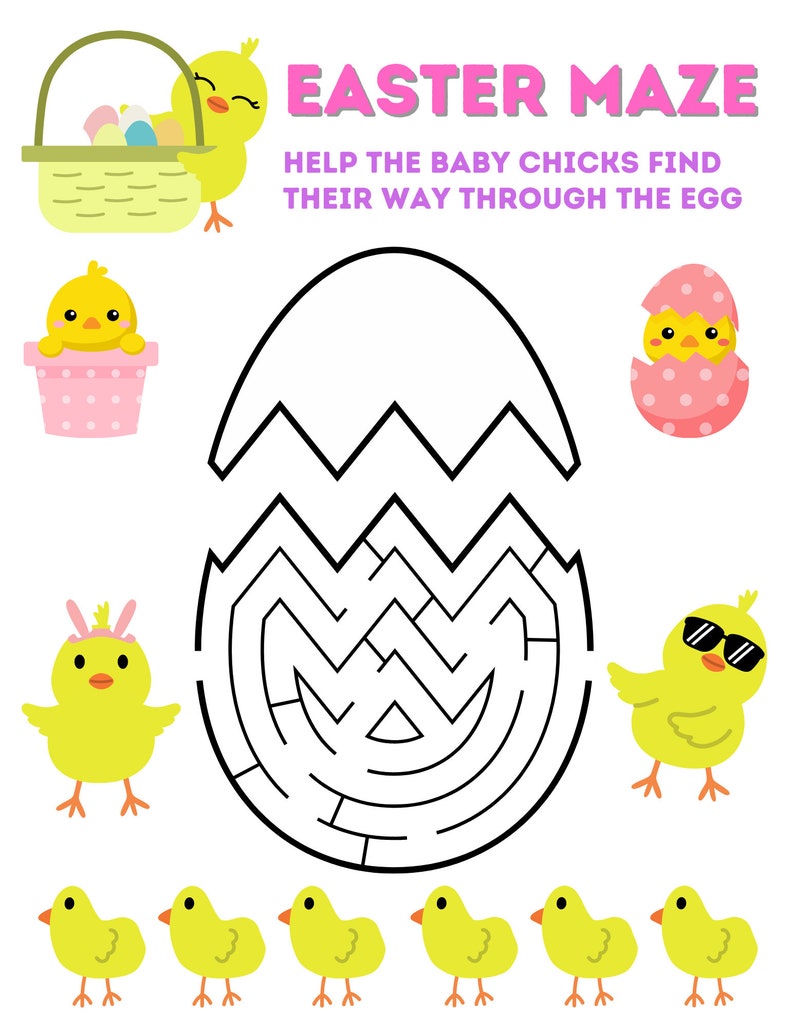 Easter Mazes for Kids - Etsy