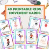 Kids Exercise Cards: Movement & Brain Breaks (printable) - Etsy