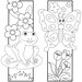 Printable Spring Coloring Bookmarks- Set of 10 - Etsy