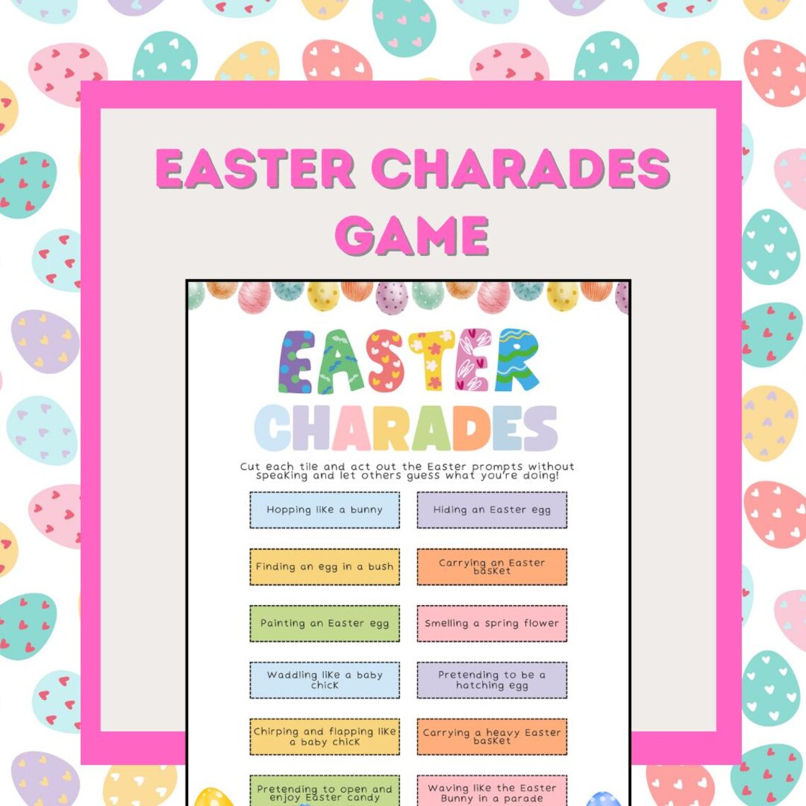 Printable Easter Charades Game - Etsy