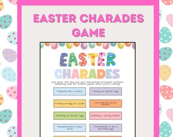 Easy Easter Charades Game for Kids, 20 Printable Cards With Instruction ...
