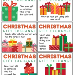 Printable Gift Exchange Card Game - Etsy