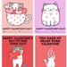 Cute Printable Cat Valentines - Etsy