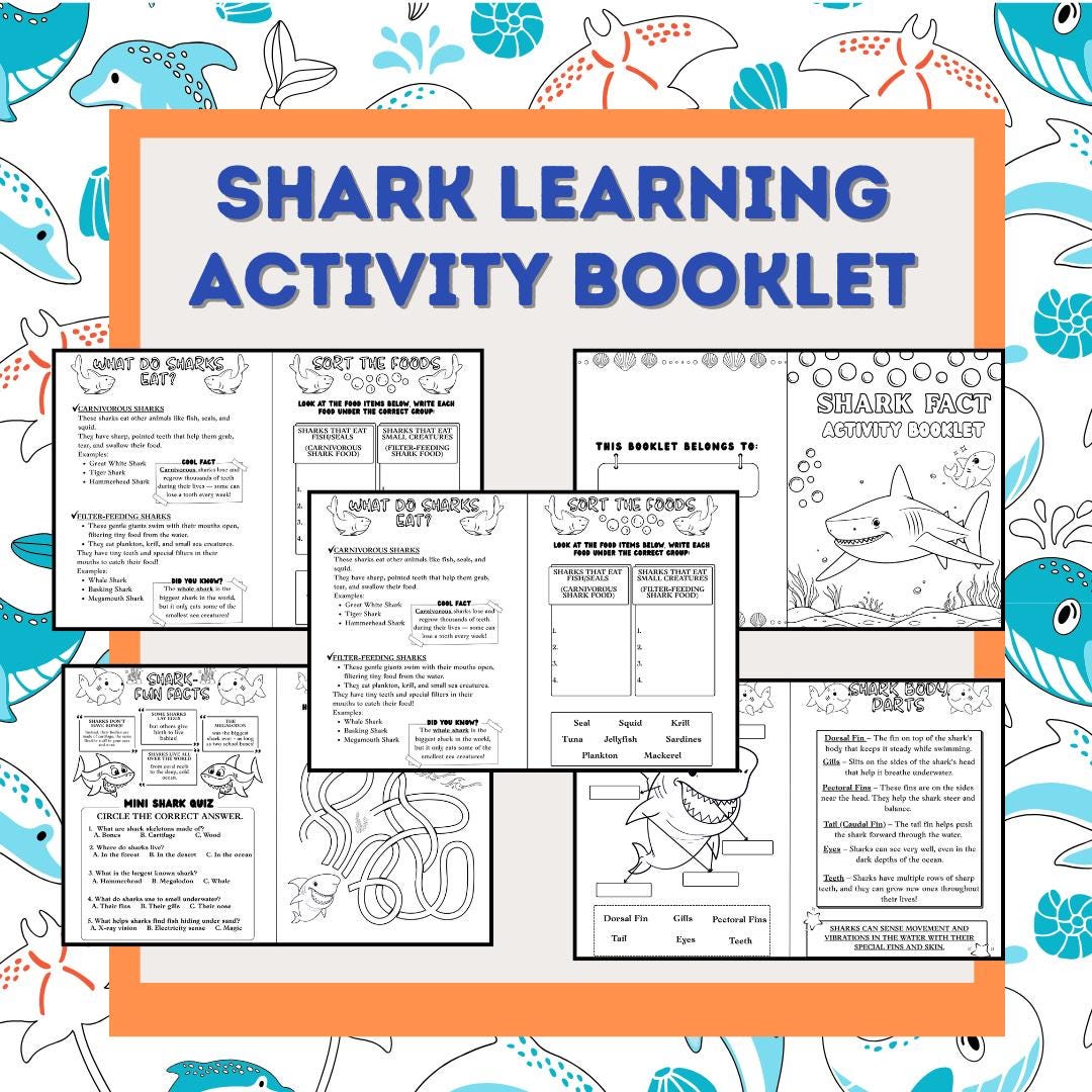 Take a Bite Out of Learning With These Shark Activity Worksheets ...