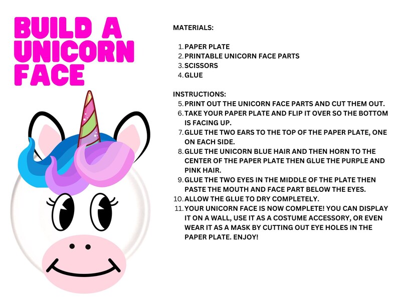 Unicorn Activity Bundle With 18 Pages of Games, Coloring, Activities ...