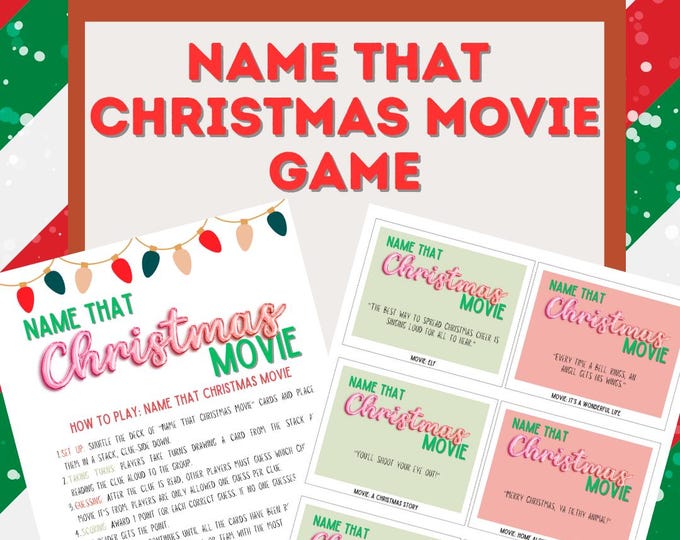 Christmas Movie Game | Christmas Party Game | Name That Christmas Movie ...