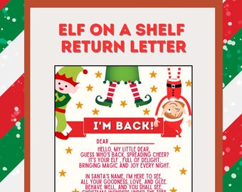 Elf on the Shelf Letter, Printable Elf Arrival & Departure Letter - Etsy
