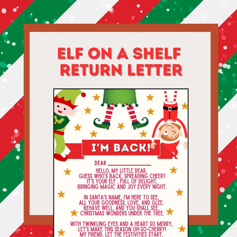 Printable Elf on a Shelf Arrival Letter - Etsy