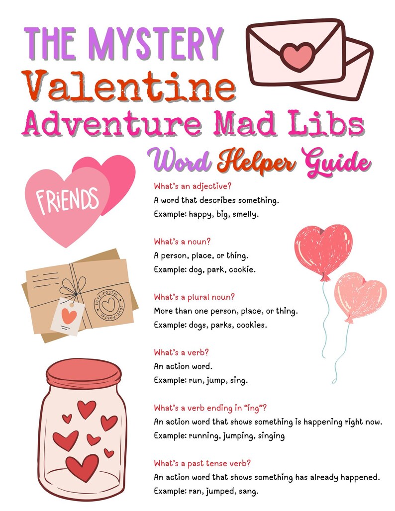 Printable Valentine Mad Libs Game - Etsy