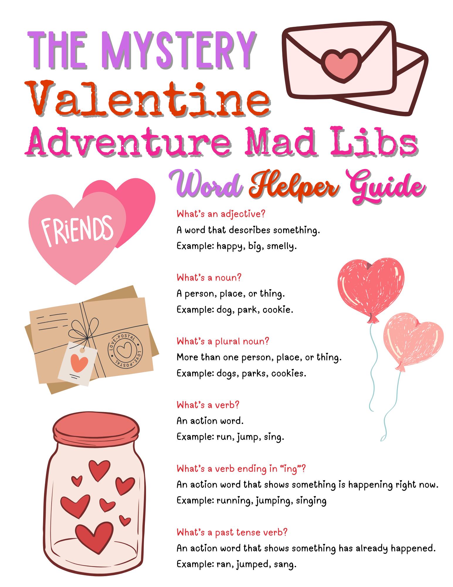 Printable Valentine Mad Libs Game - Etsy