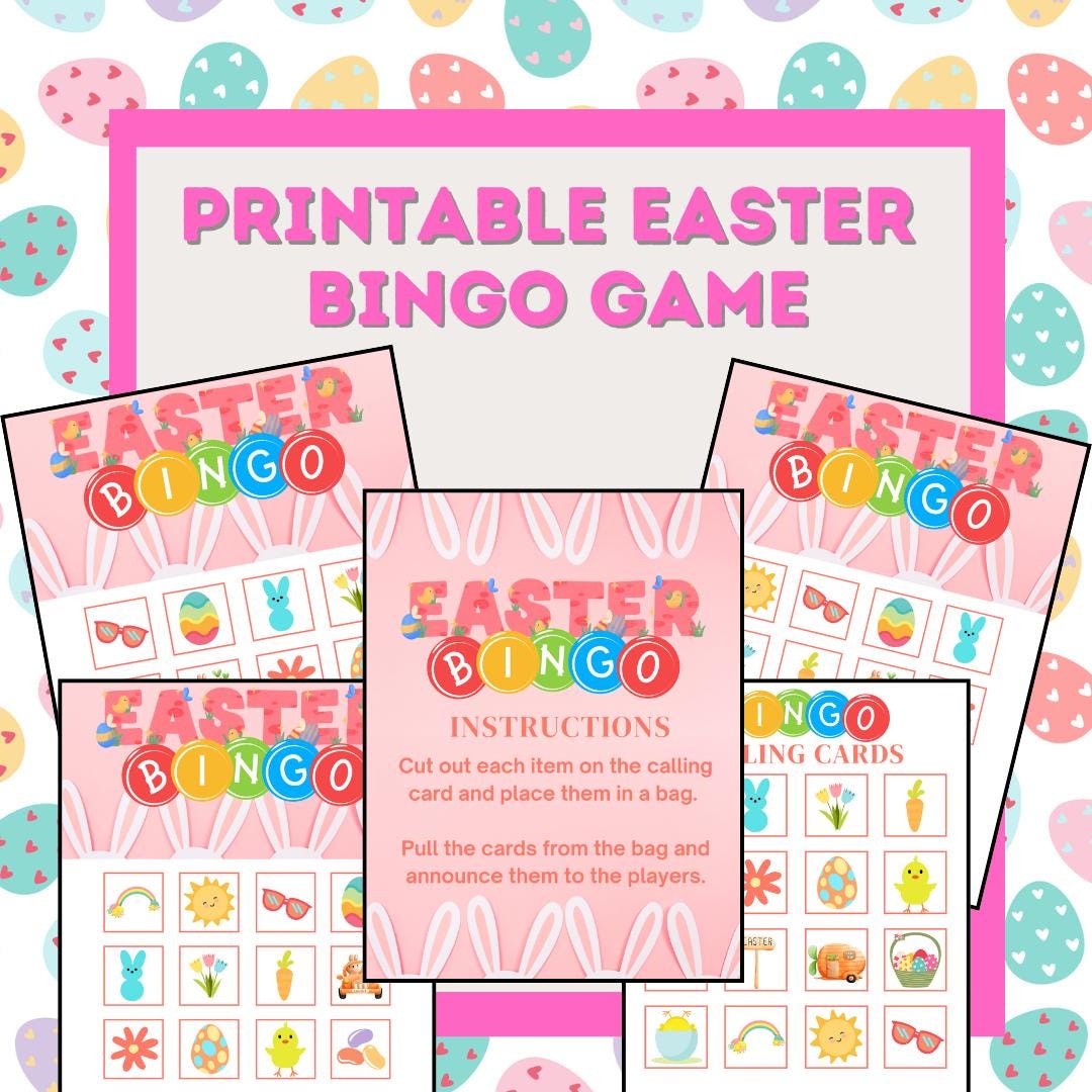 Printable Easter Bingo Game Including Calling Cards - Etsy
