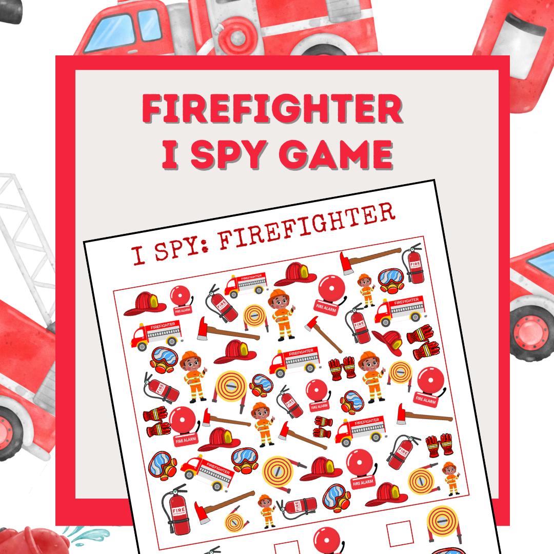 Printable Firefighter I Spy Game for Kids or Adults - Fun Birthday ...