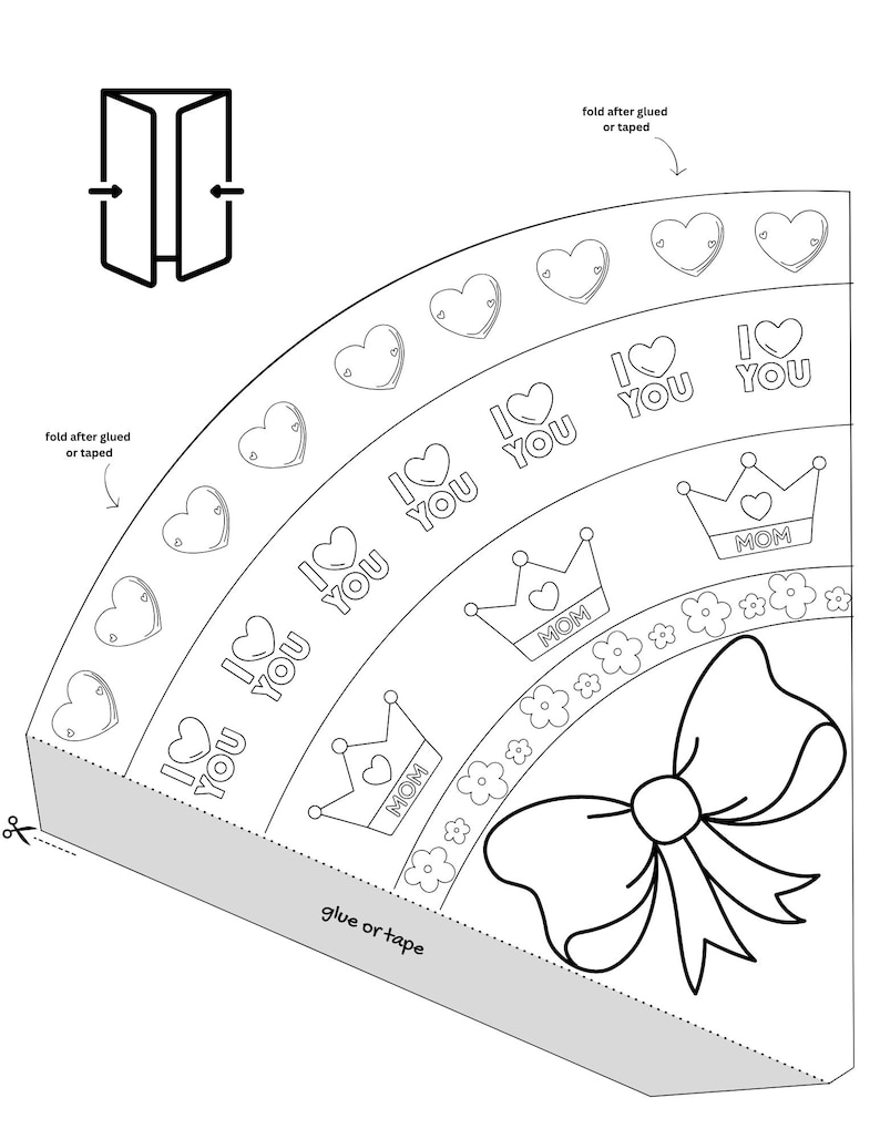 Printable Coloring Mother's Day Flower Bouquet Craft - Etsy