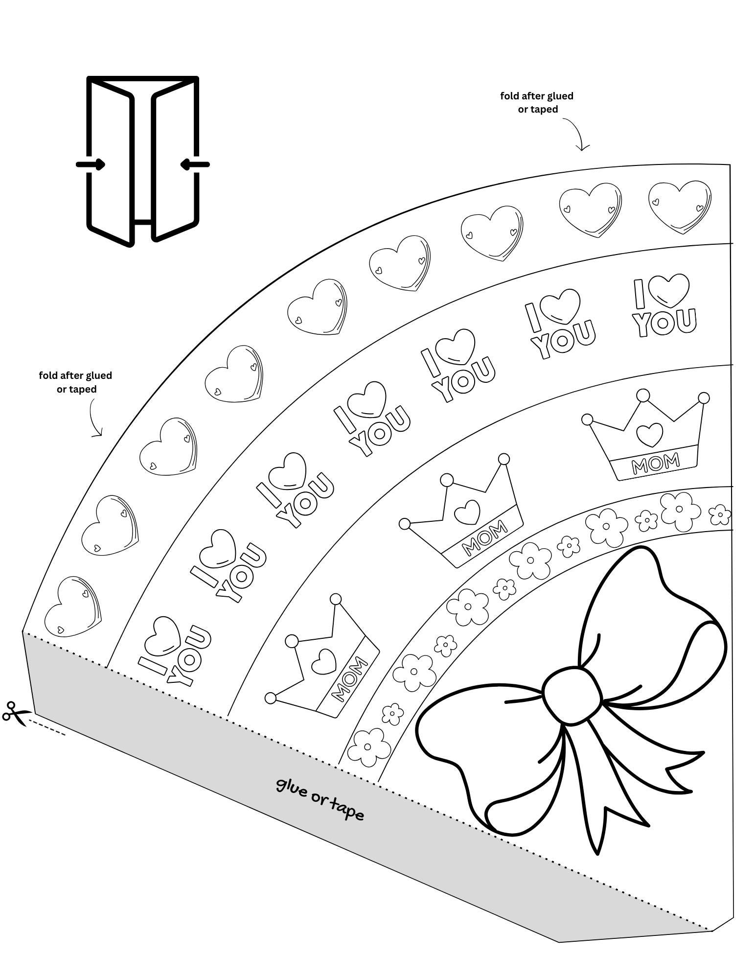 Printable Coloring Mother's Day Flower Bouquet Craft - Etsy