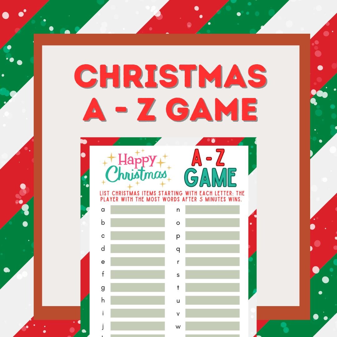 Printable Christmas A to Z Game - Etsy