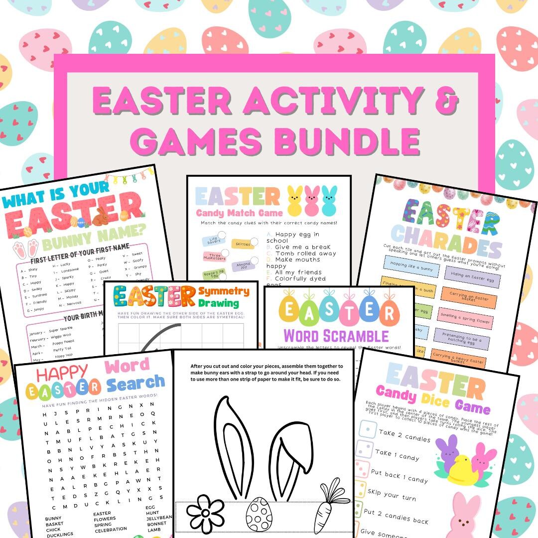 10 Activities! Printable Easter Games & Activity Bundle - Etsy