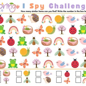 Printable Spring I Spy Game - Etsy