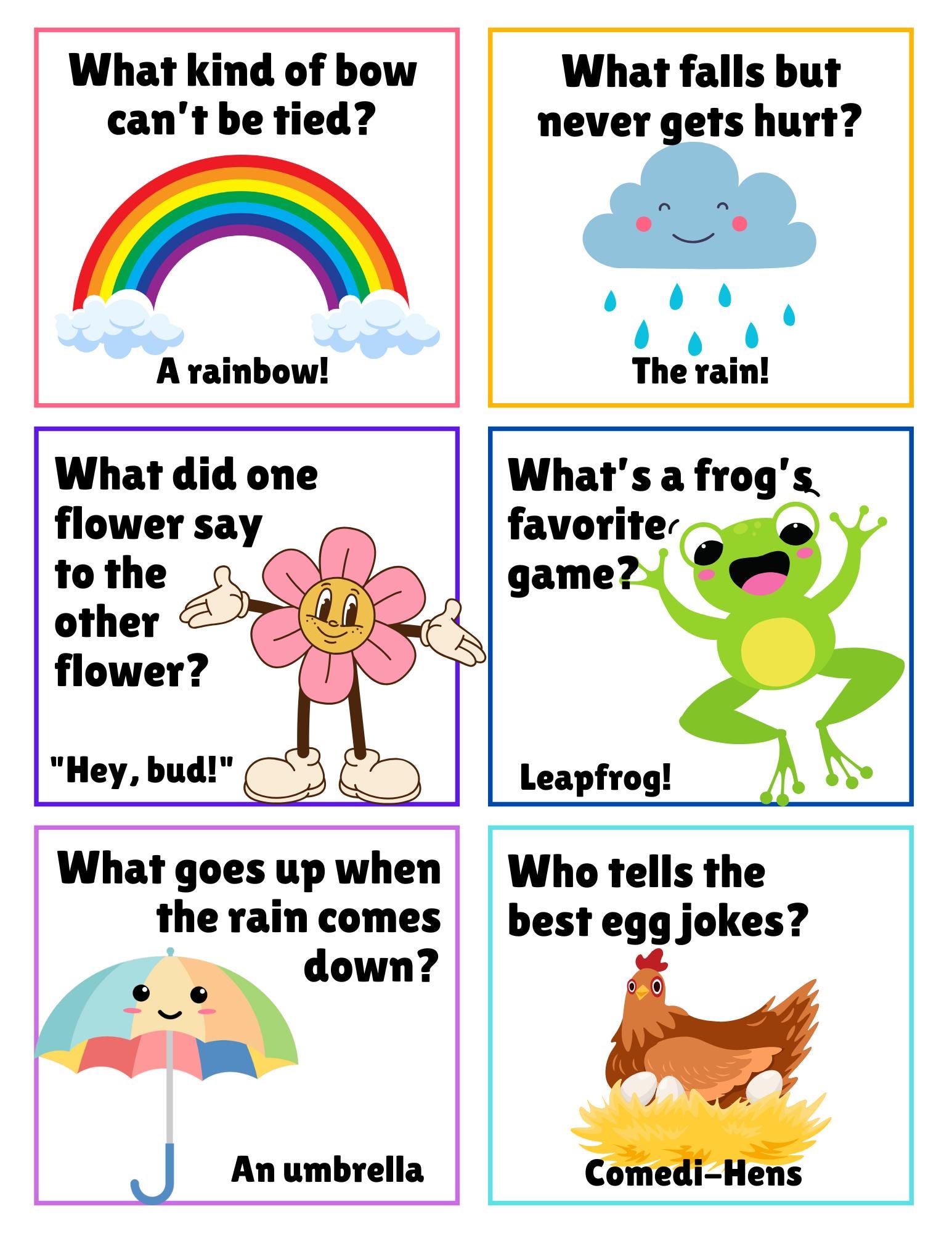 Printable Spring Lunch Box Jokes for Kids - Etsy