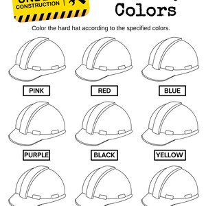 Printable Construction Counting and Coloring Pages - 5 Pages of ...