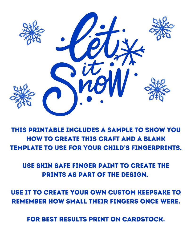 Snow Globe Snowman Fingerprint Craft Template - Etsy
