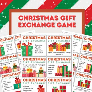 Printable Gift Exchange Card Game - Etsy