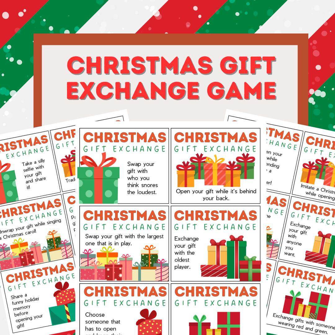 Printable Gift Exchange Card Game - Etsy
