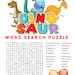 Printable Dinosaur Word Search Puzzle - Etsy