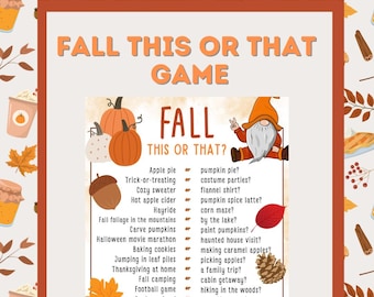 Fall This or That Game, Printable Autumn Party Game, Fall Time ...