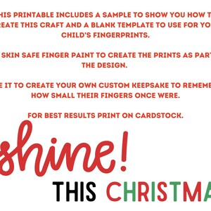Fingerprint Christmas Lights Holiday Card - Etsy