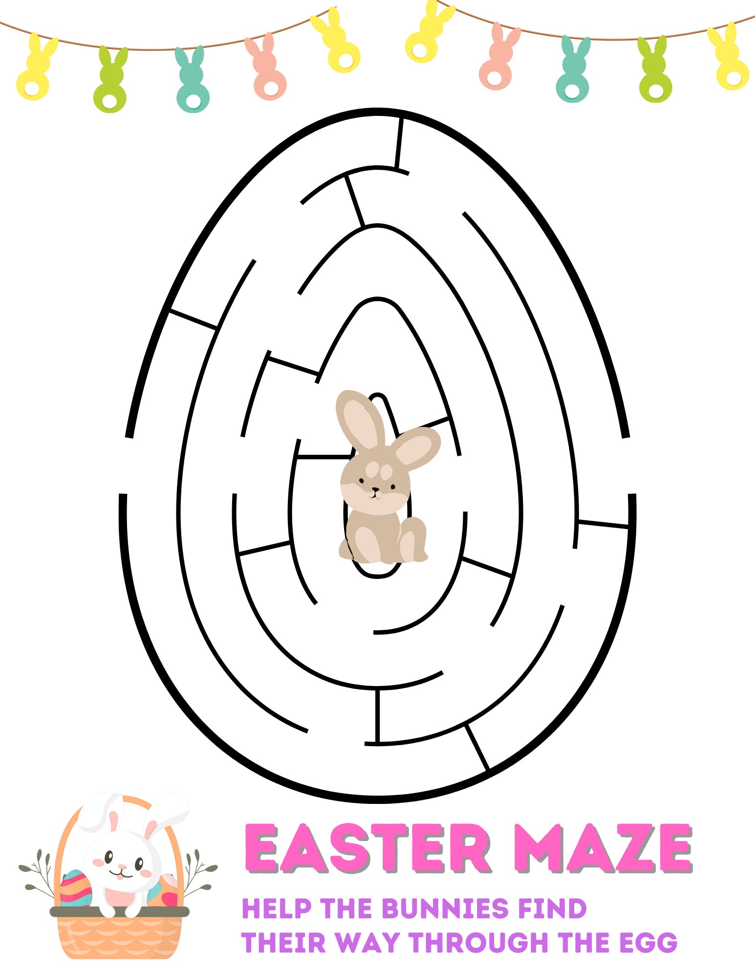 Easter Mazes for Kids - Etsy