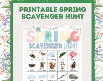 Signs of Spring Scavenger Hunt Activity Printable, Spring Scavenger ...