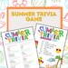 Printable Summer Trivia Game With Answer Key - Etsy