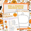Roll A Pumpkin Dice Game Printable, Kid Thanksgiving Table Party Game ...