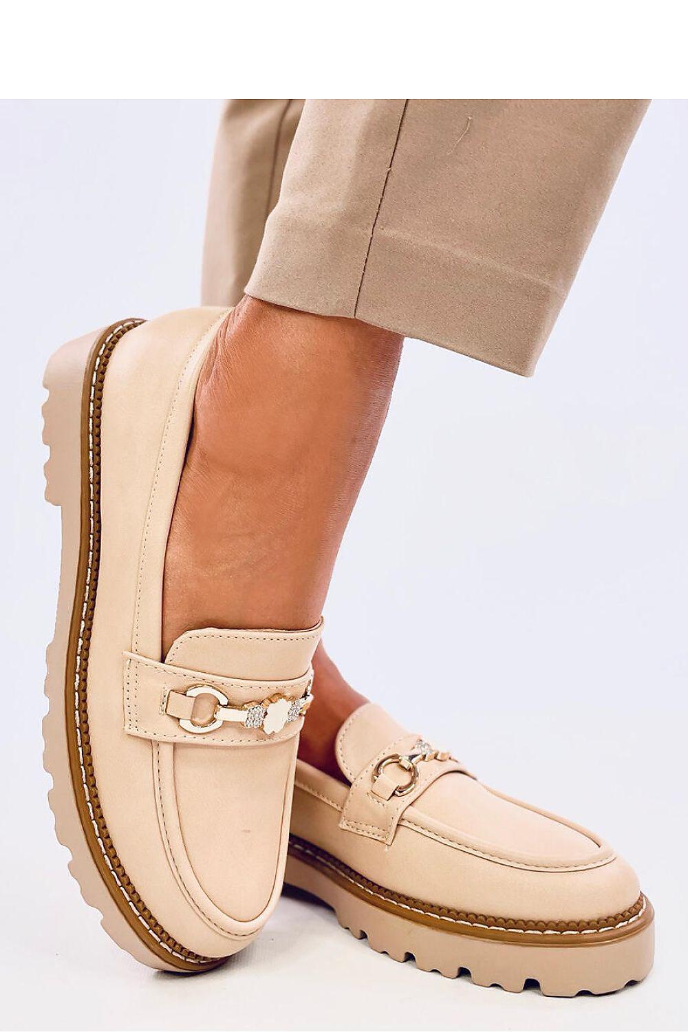 Woman Beige Platform Loafer Detailed Charm, Ladies Slip-on Shoes, Beige ...