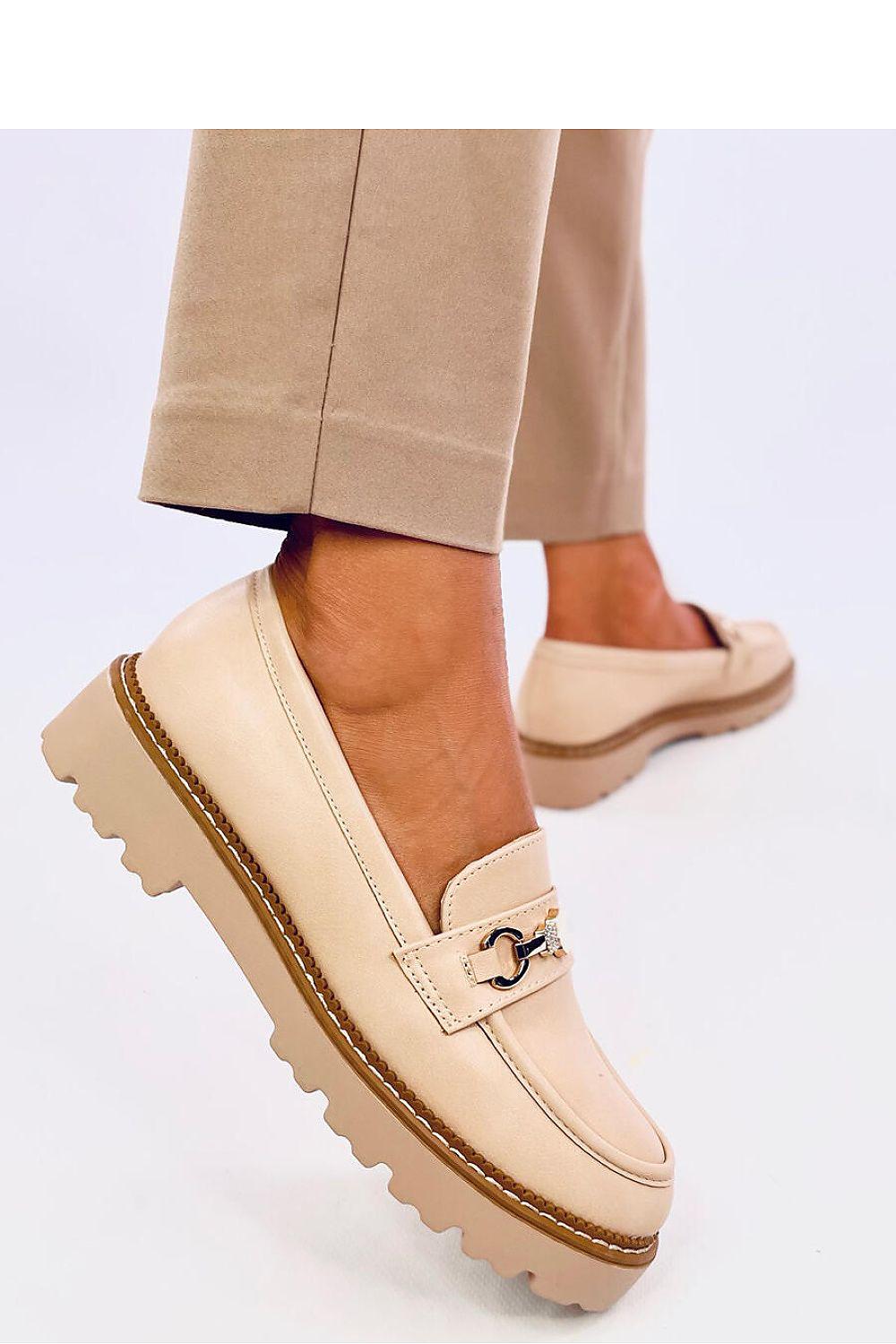 Woman Beige Platform Loafer Detailed Charm, Ladies Slip-on Shoes, Beige ...