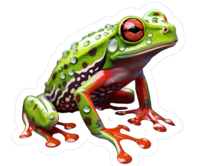 Frog Sticker, Cute Frog Pile Decal, Frogcore, Laptop Sticker, Water ...