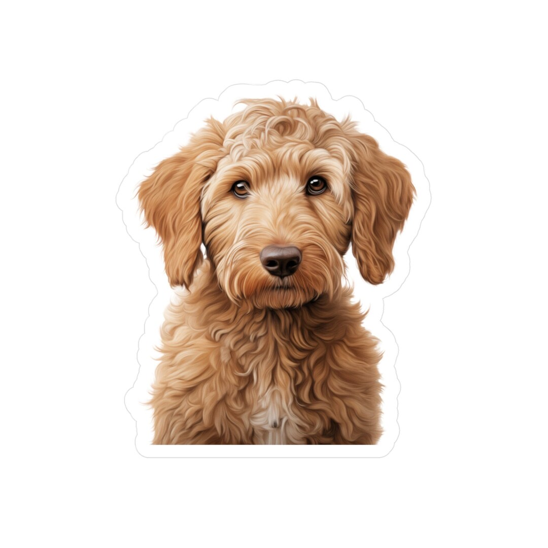 Goldendoodle Sticker - Vinyl Dog Decals - Pet Car Decals - Dog Laptop ...